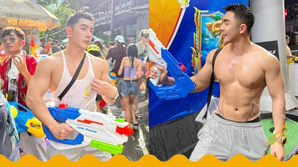 Kun Zhang รับลมสงกรานต์ 2025 หนุ่มตี๋จากแดนมังกร อวดลุคหล่อใสซิกแพคแน่น เล่นน้ำฉ่ำมาก - Runner Aura